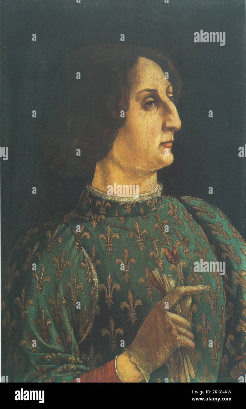 Portrait of Galeazzo Maria Sforza circa 1471 by Piero del Pollaiuolo ...