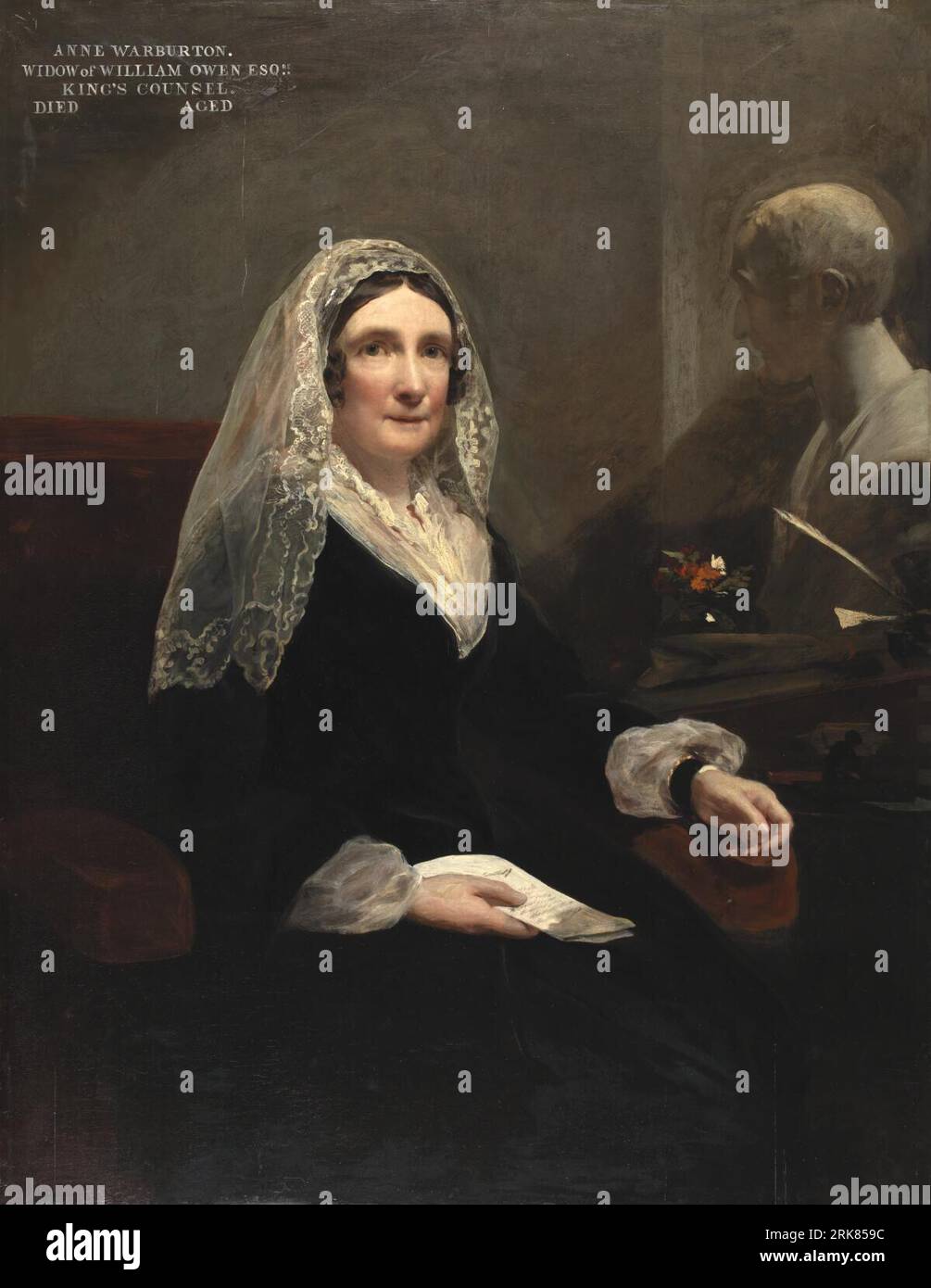 Anne Warburton, died 1876 circa 1850 by James Sant Stock Photo - Alamy