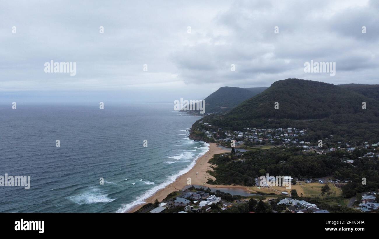 An aerial view of the stunning Bald Hill in Australia, with beautiful ...