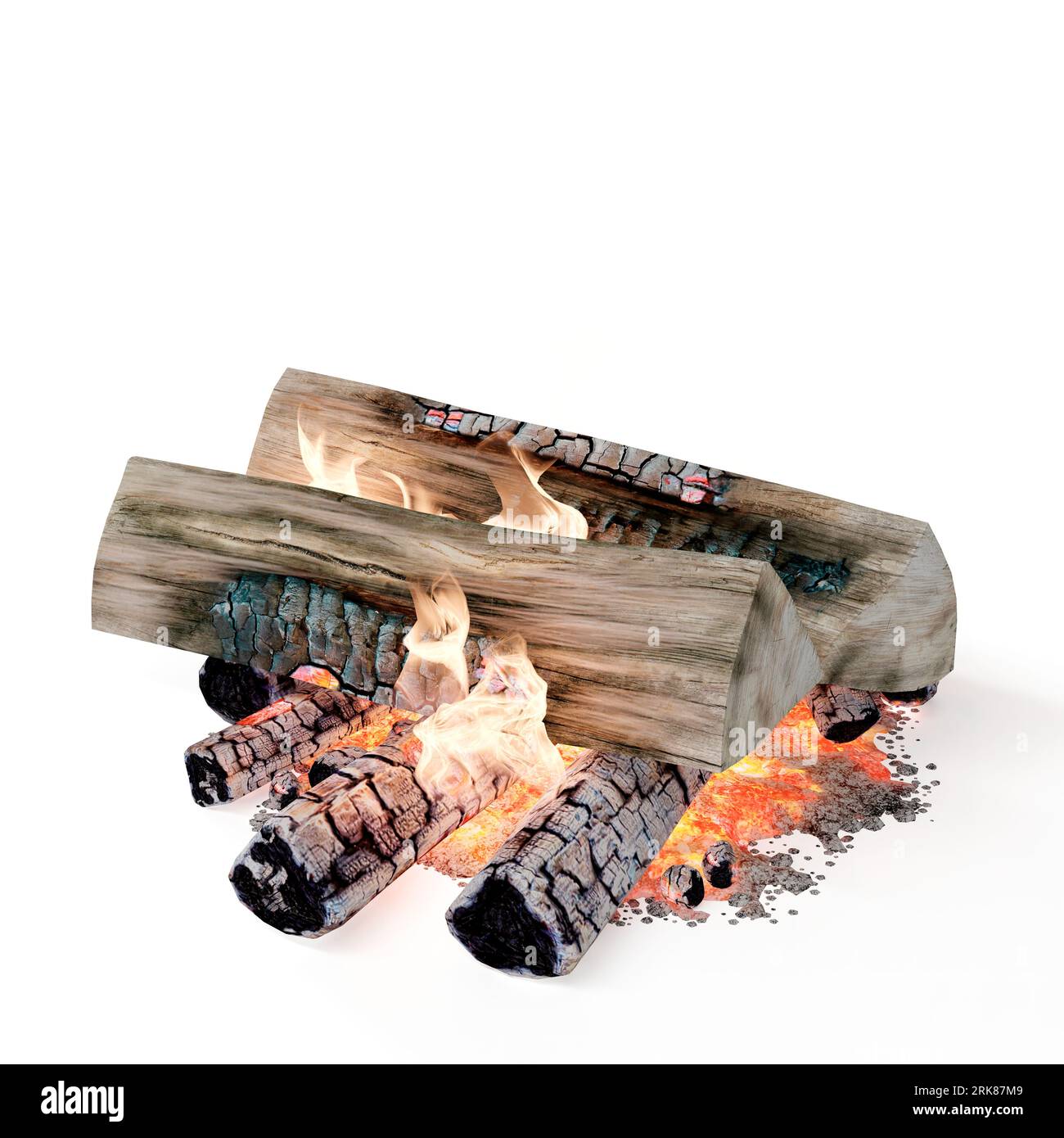 Flame logs Cut Out Stock Images & Pictures - Alamy
