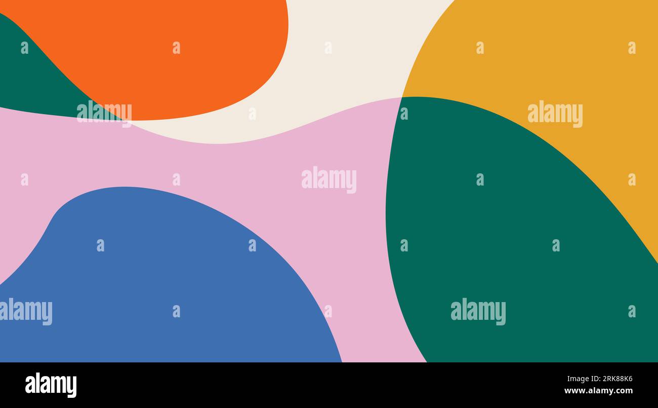 Simple abstract colorful background with hand drawn overlay shapes. Fun ...