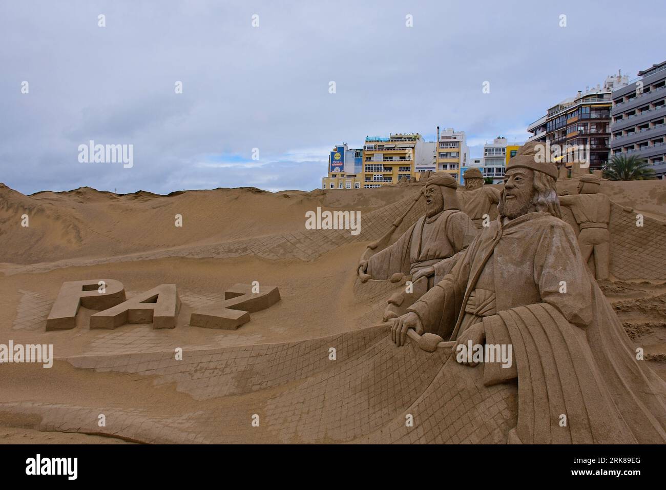 Sand Nativity (Belen de Arena). Annual exhibition of Christmas nativity ...