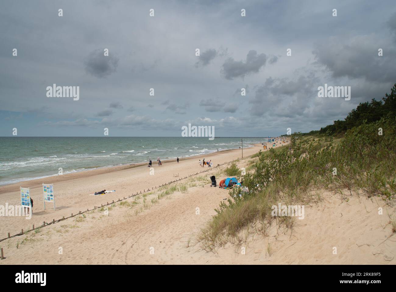 A stunning sandy beach on the Baltic seaside in Palanga, Lithuania ...