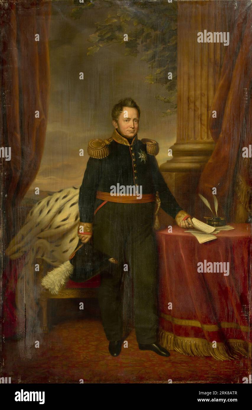 Portrait of William I, king of Netherlands between 1830 and 1840 by Jan ...