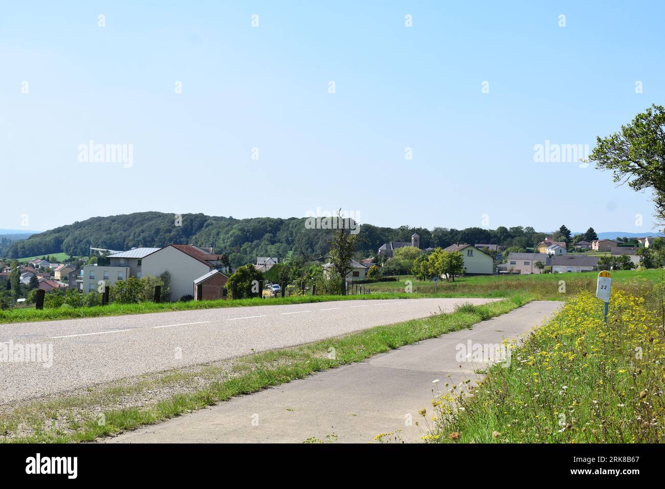 road into a village in rural France Stock Photo - Alamy