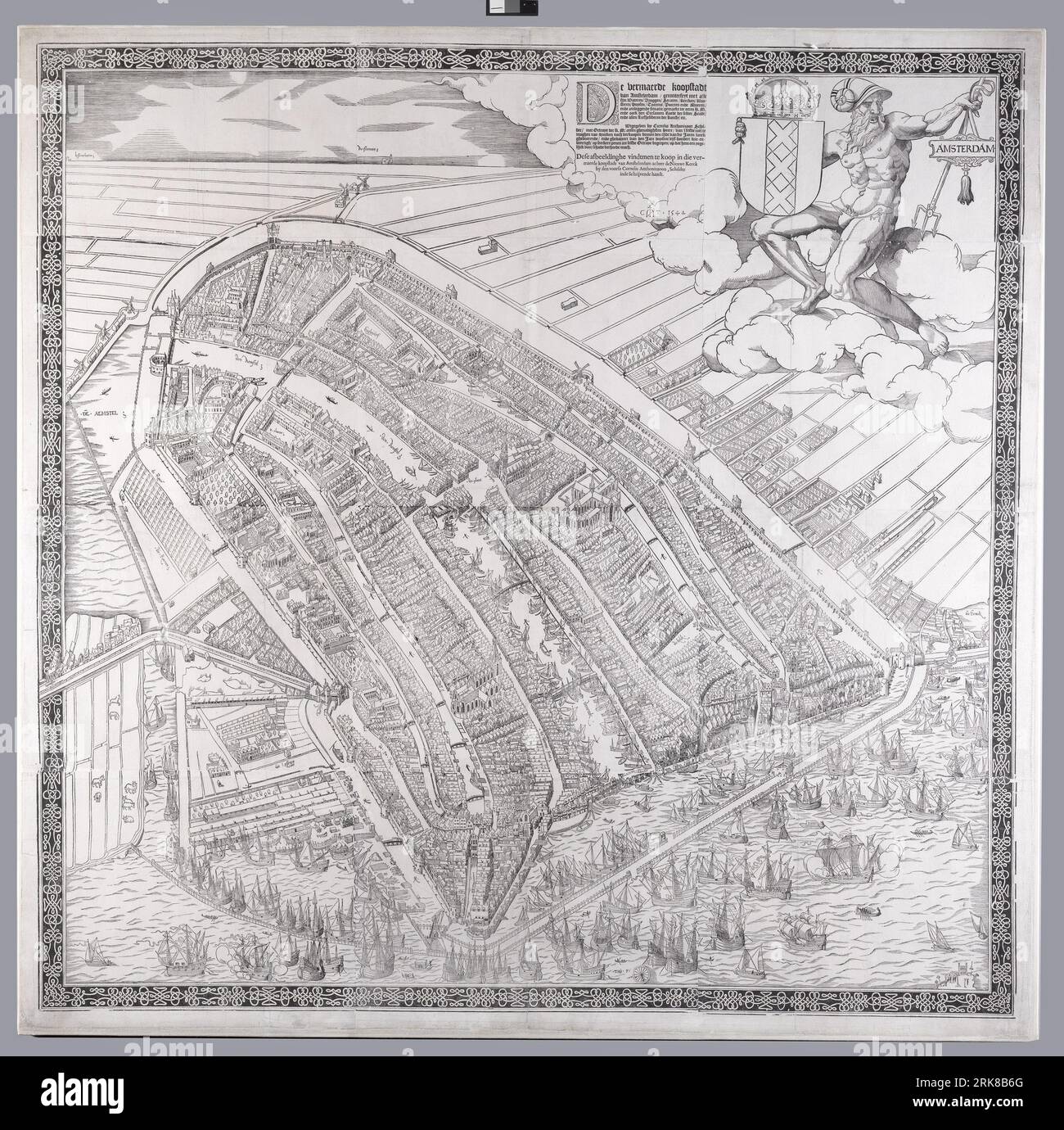 Map of Amsterdam, 1544 1544 by Cornelis Anthonisz Stock Photo - Alamy