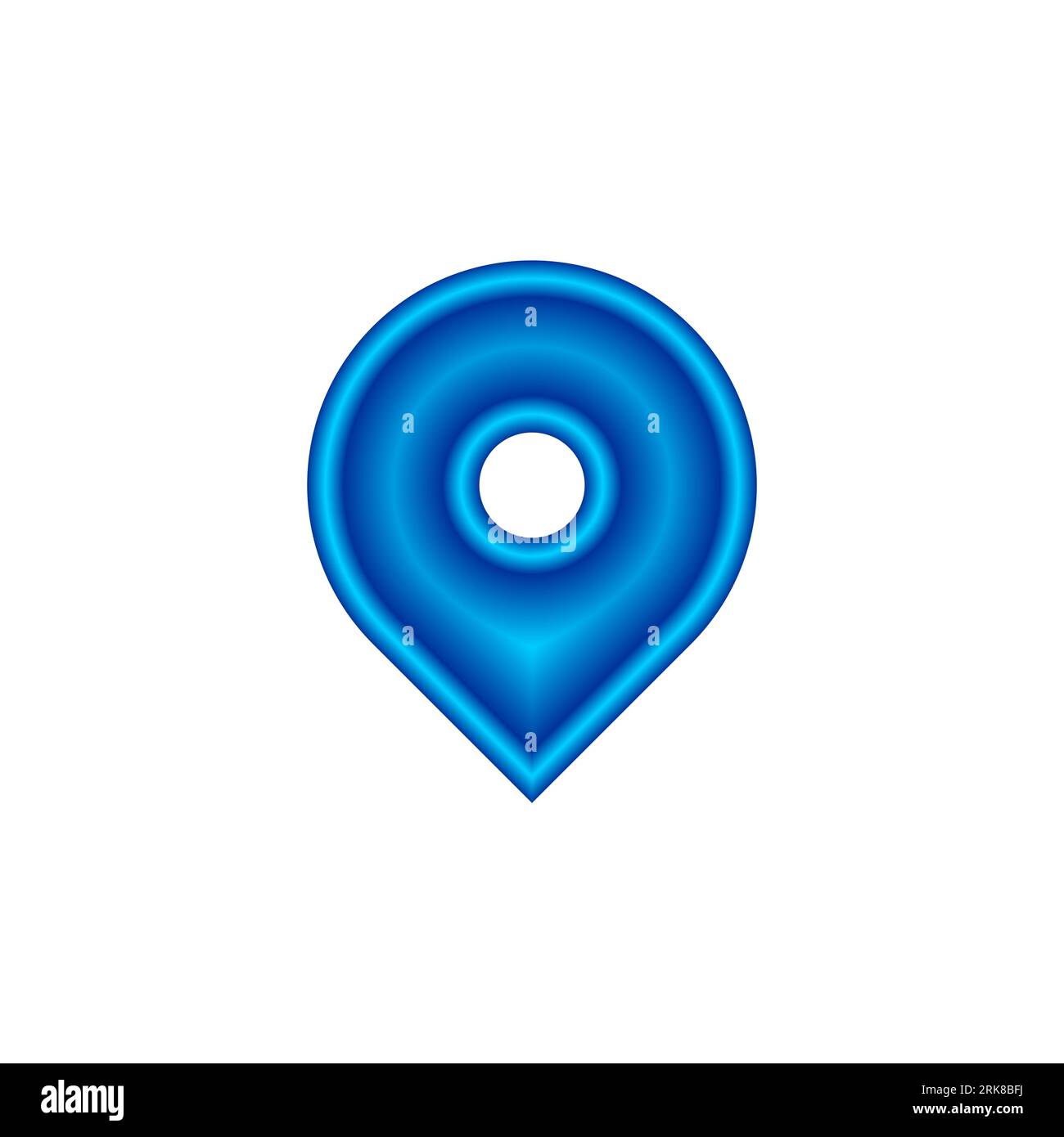 An illustration of a blue location pin icon on a white background Stock ...