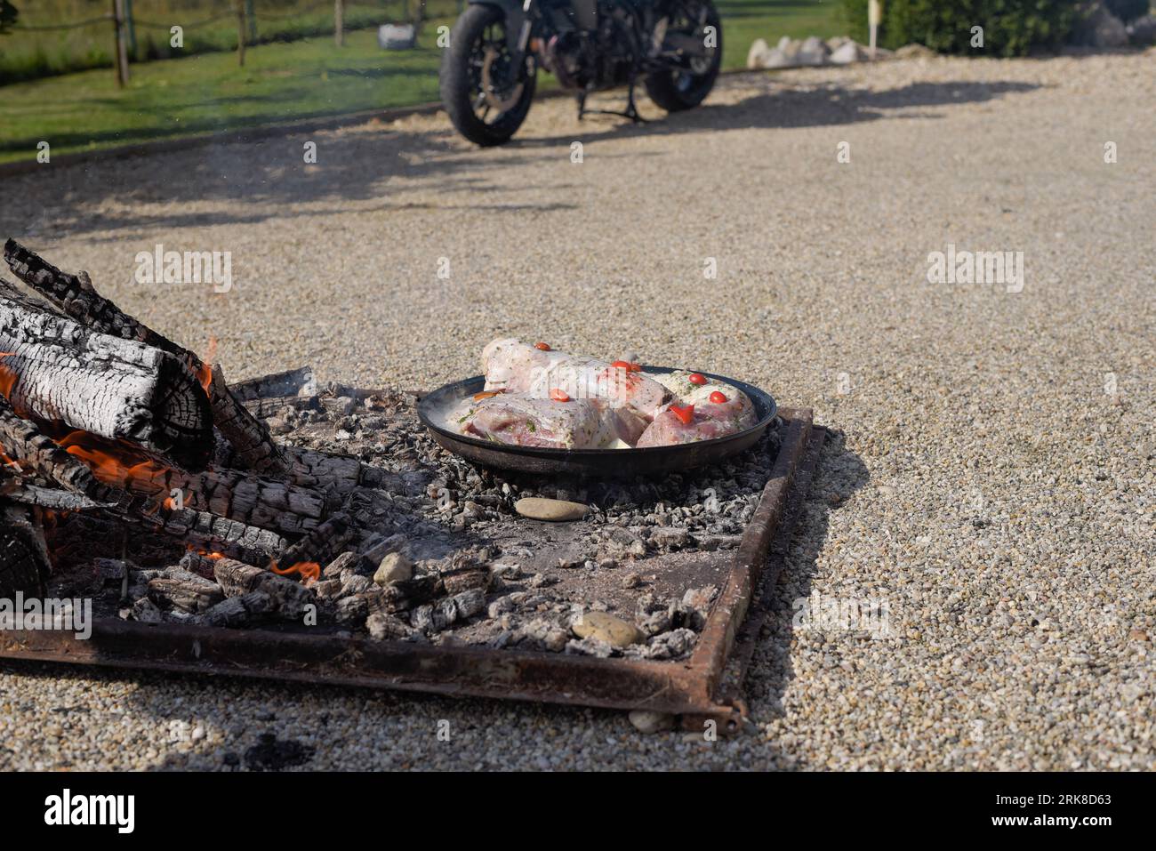 A traditional Croatian cooking method, Peka (bell), is illustrated in ...