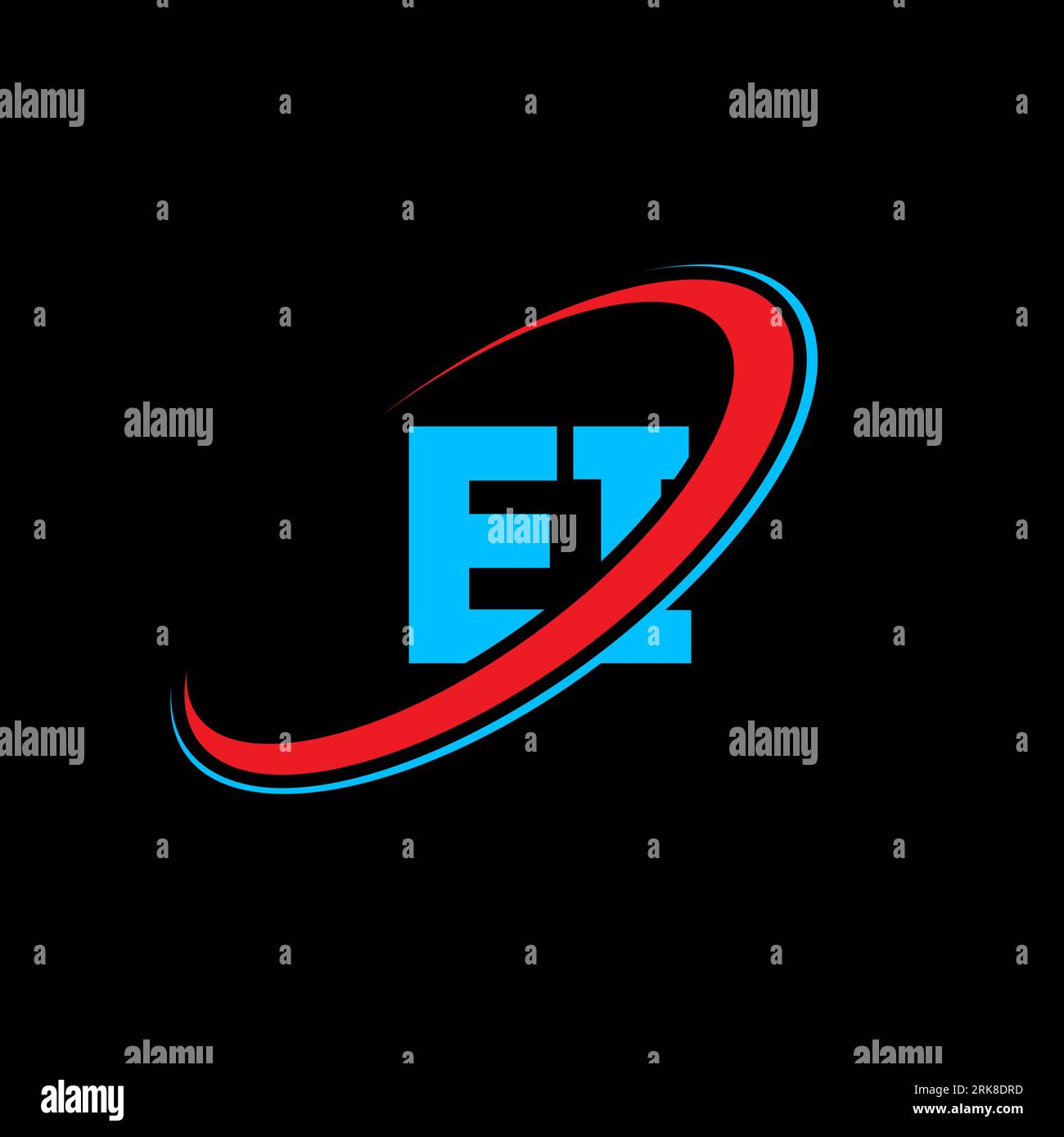 EI E I letter logo design. Initial letter EI linked circle uppercase ...