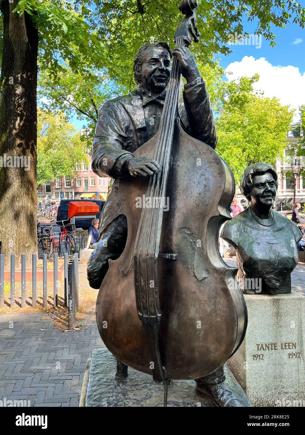 Amsterdam, Netherlands. August 11, 2023.Statues of famous Amsterdam ...