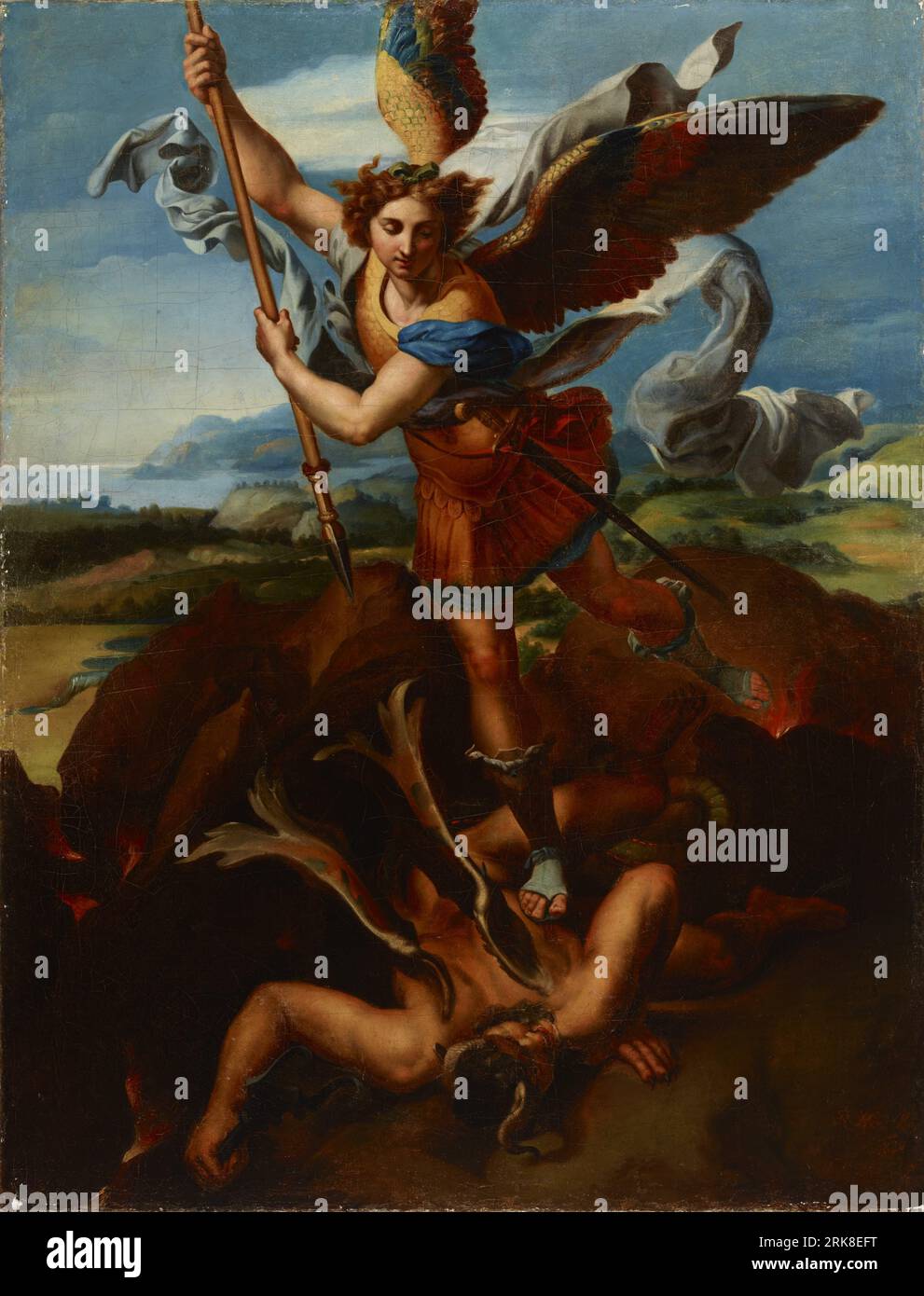 Saint michael vanquishing satan hi-res stock photography and images - Alamy