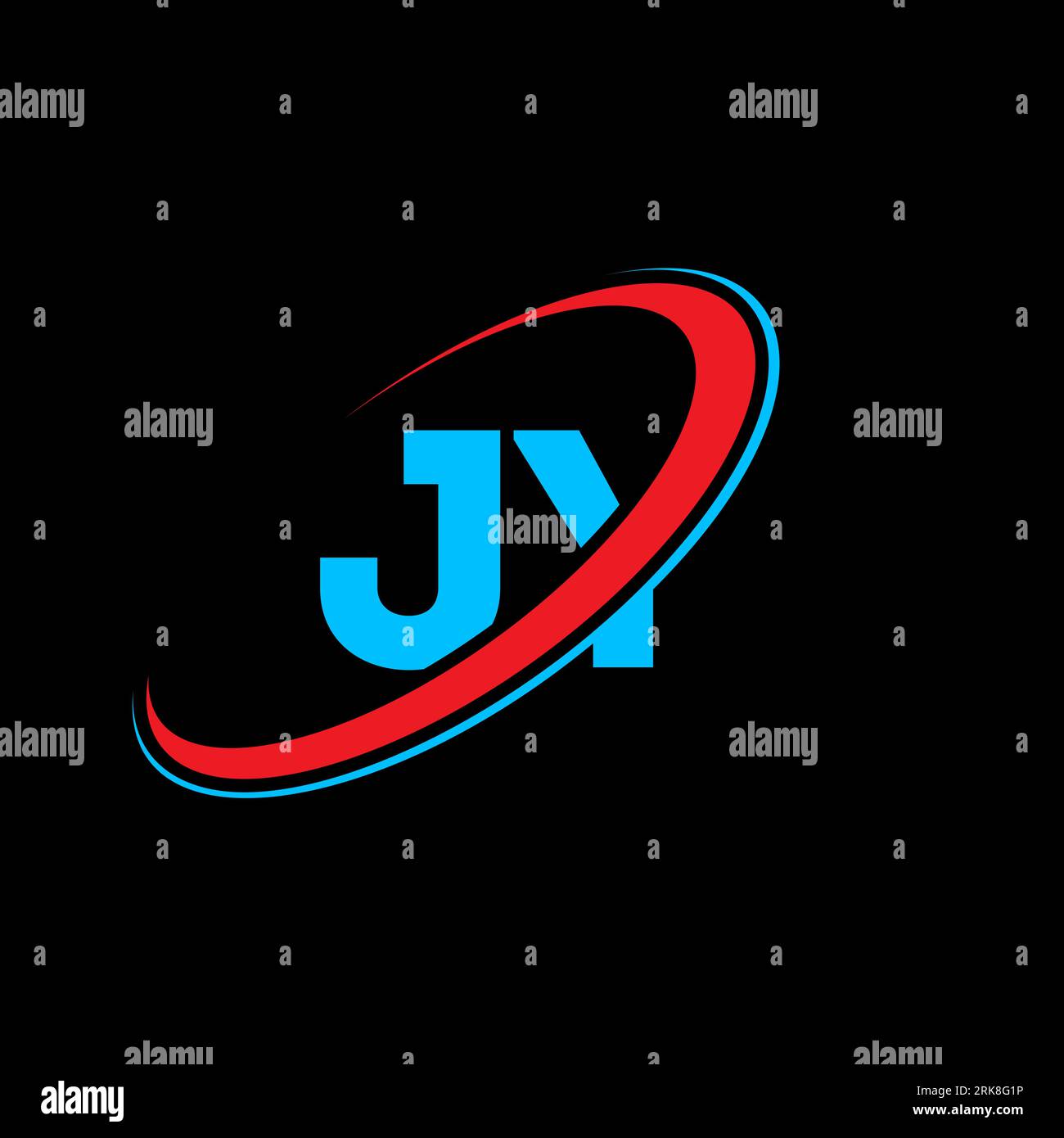 JY J Y letter logo design. Initial letter JY linked circle uppercase ...