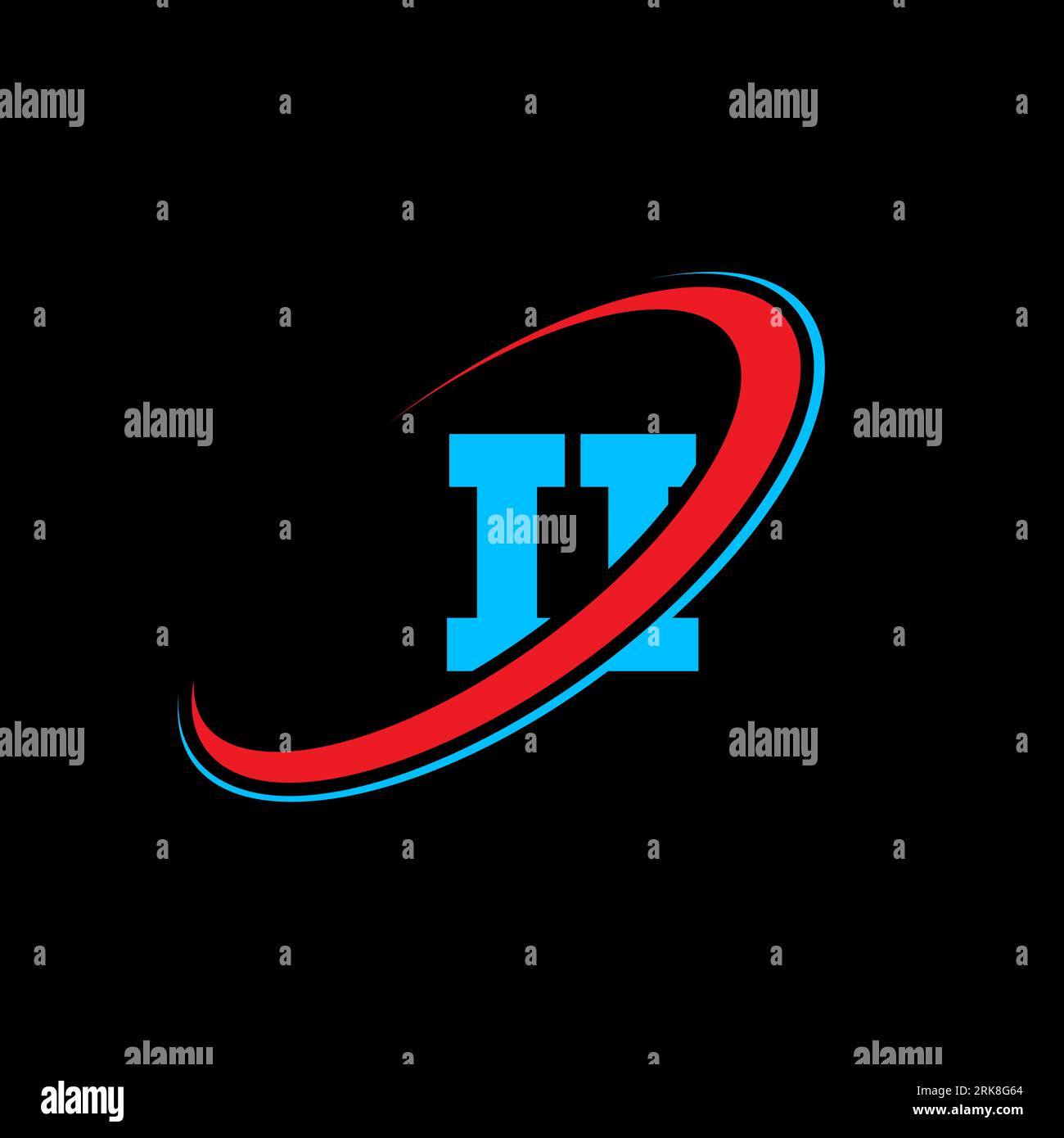 II I I letter logo design. Initial letter II linked circle uppercase ...