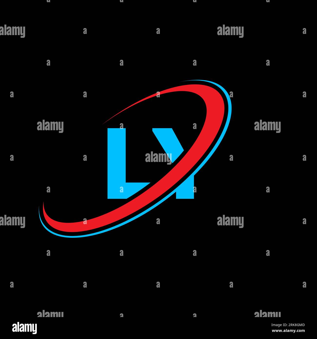 LY L Y letter logo design. Initial letter LY linked circle uppercase ...