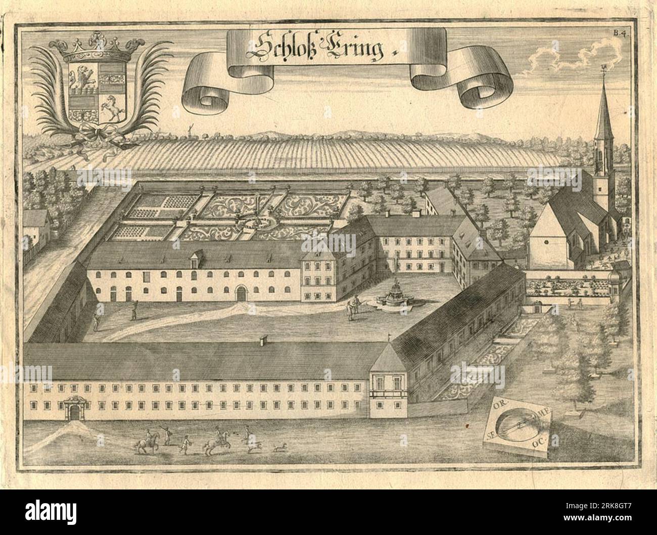 Schloß Ering 1721 by Michael Wening Stock Photo - Alamy