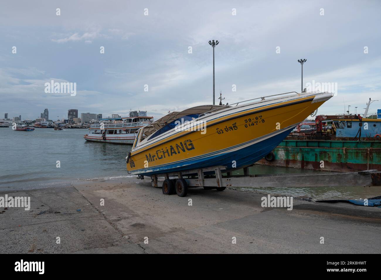 Speed boat trailer hi-res stock photography and images - Alamy