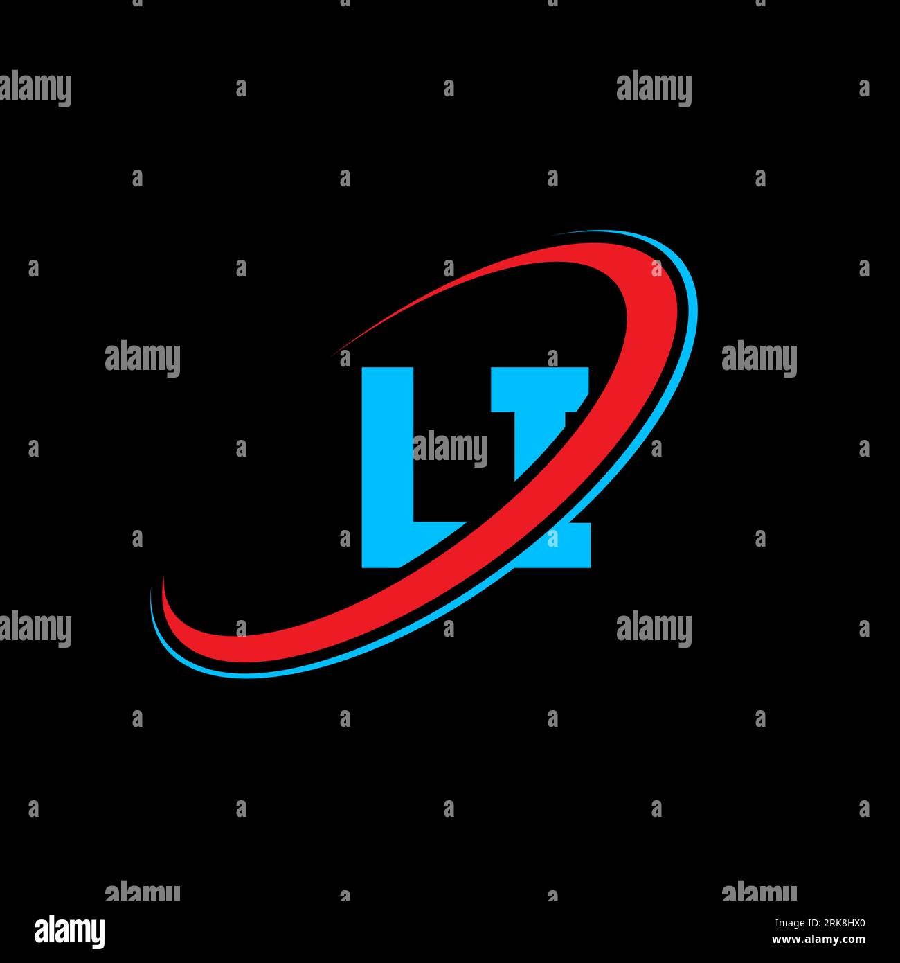 LI L I letter logo design. Initial letter LI linked circle uppercase ...