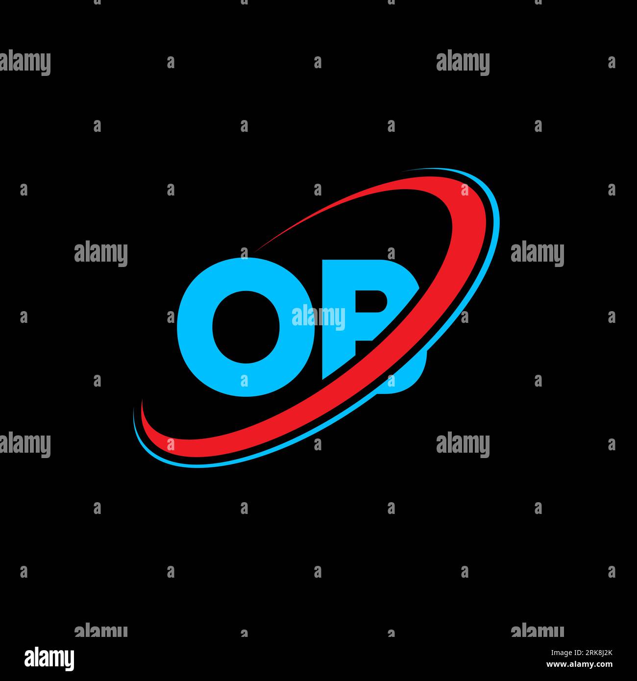 OB O B letter logo design. Initial letter OB linked circle uppercase ...