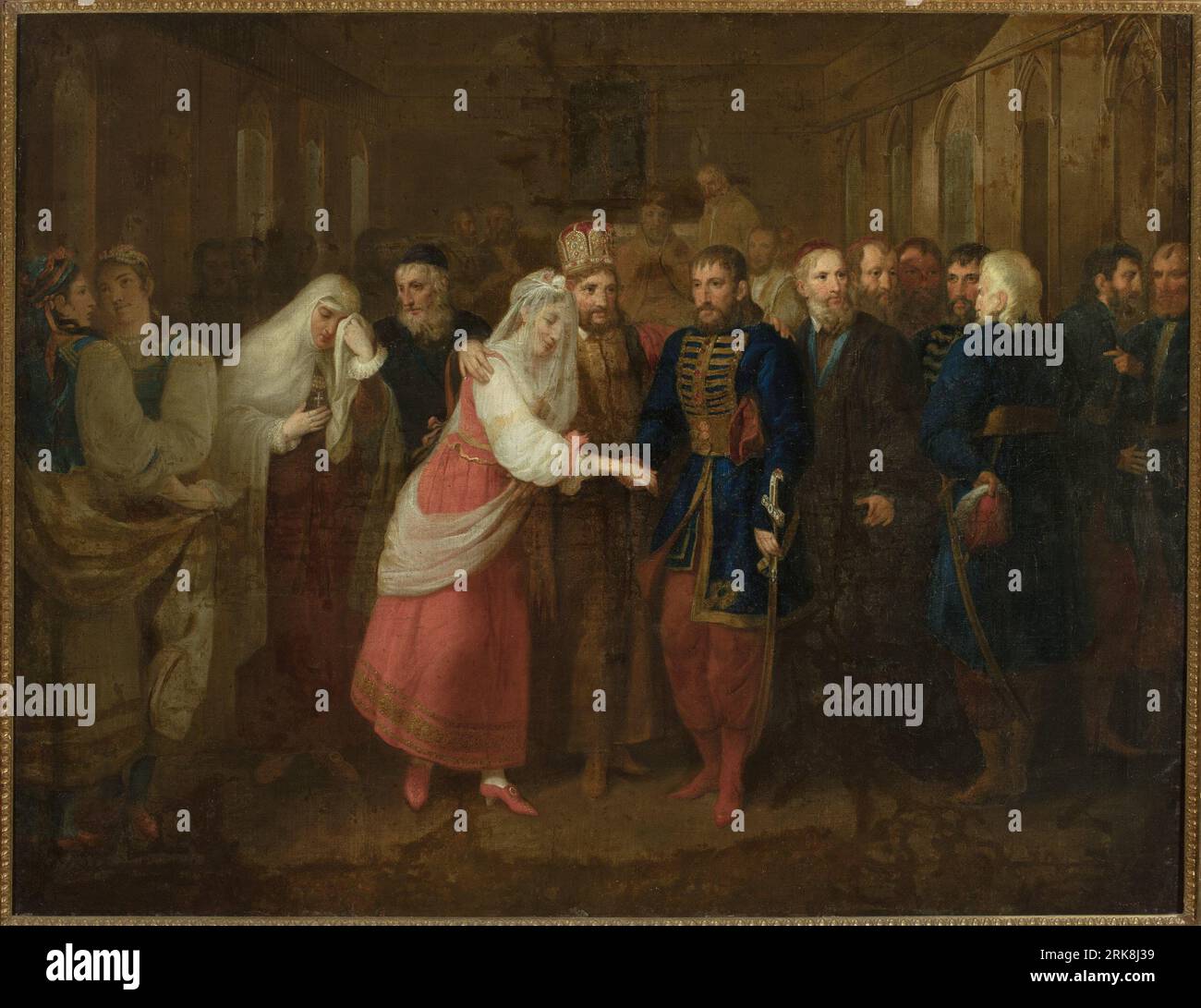 Marriage of Mieszko and Dobrawa circa 1820 by Józef Peszka Stock Photo ...