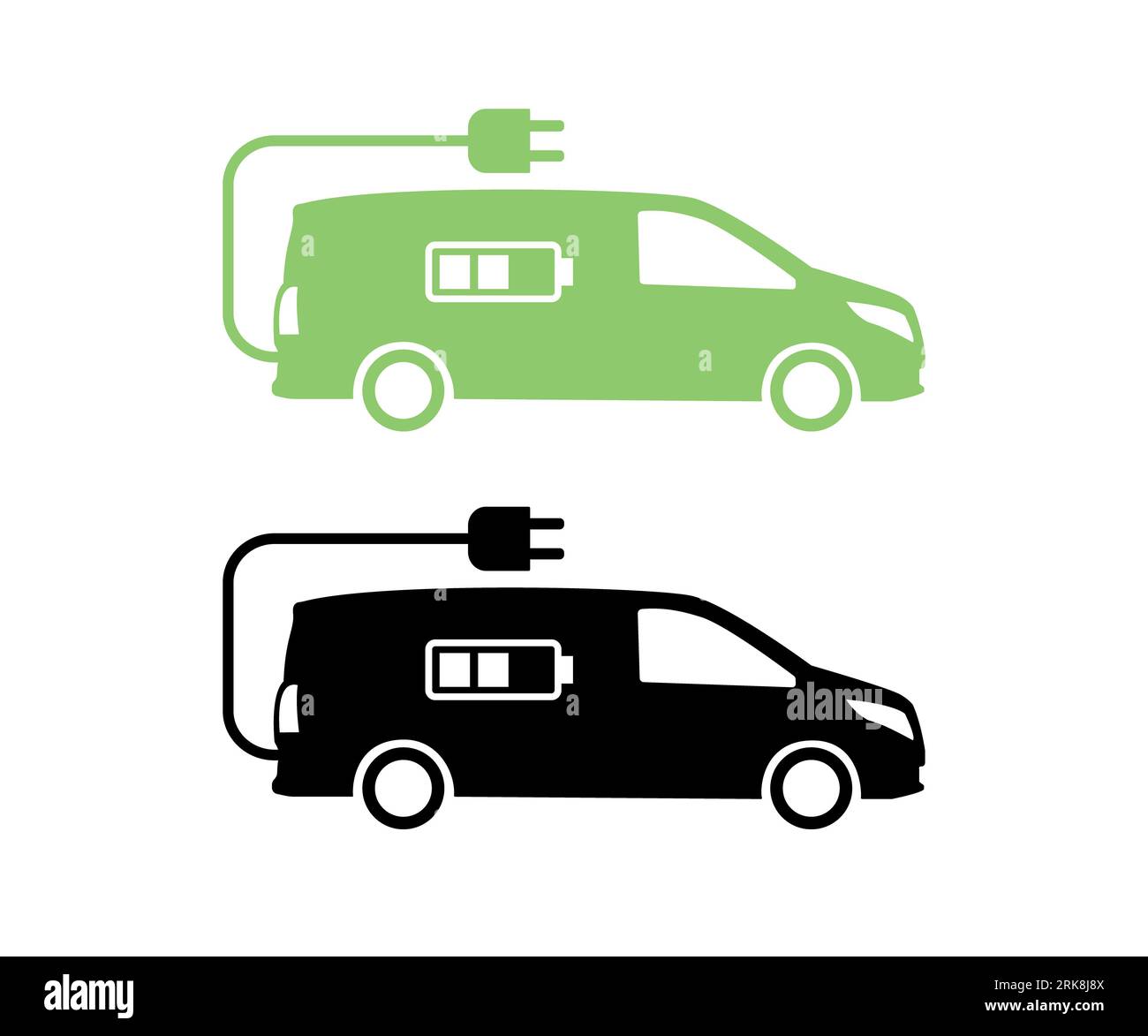 Electric van icon illustration Stock Photo - Alamy