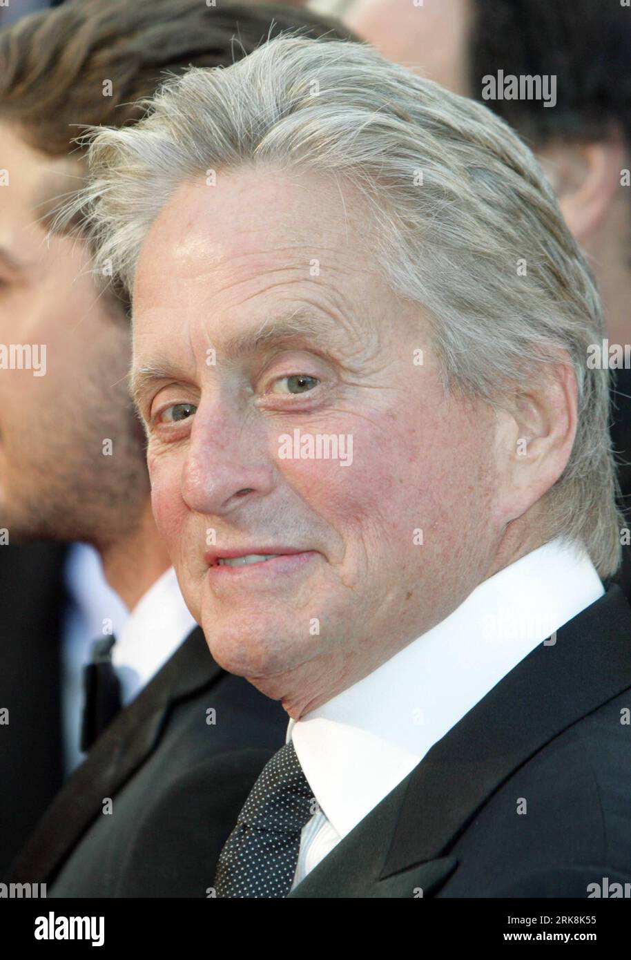Michael douglas arrives for the screening of wall street hi-res stock ...