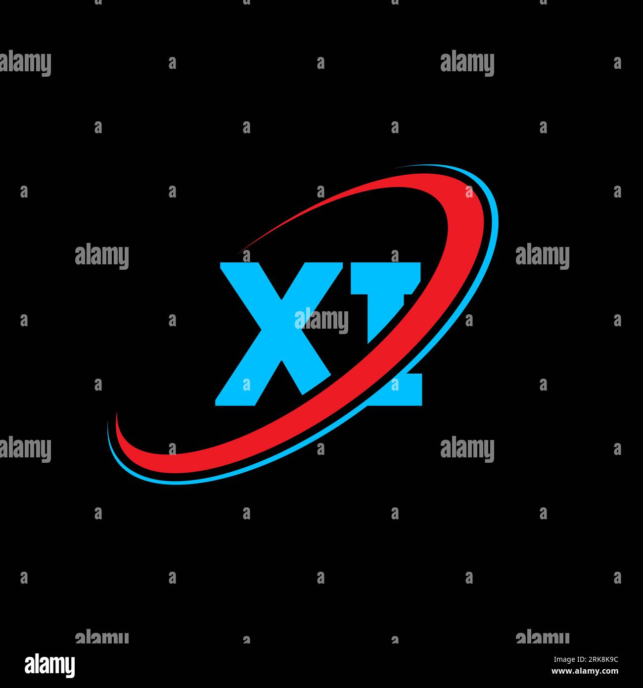 XI X I letter logo design. Initial letter XI linked circle uppercase ...