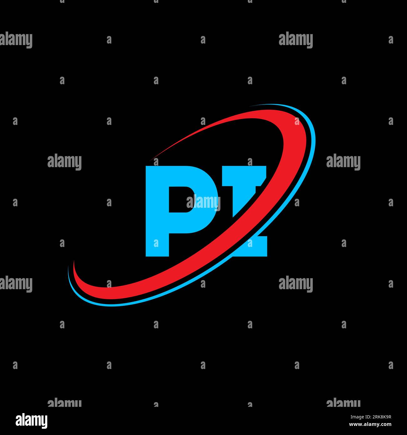 PI P I letter logo design. Initial letter PI linked circle uppercase ...