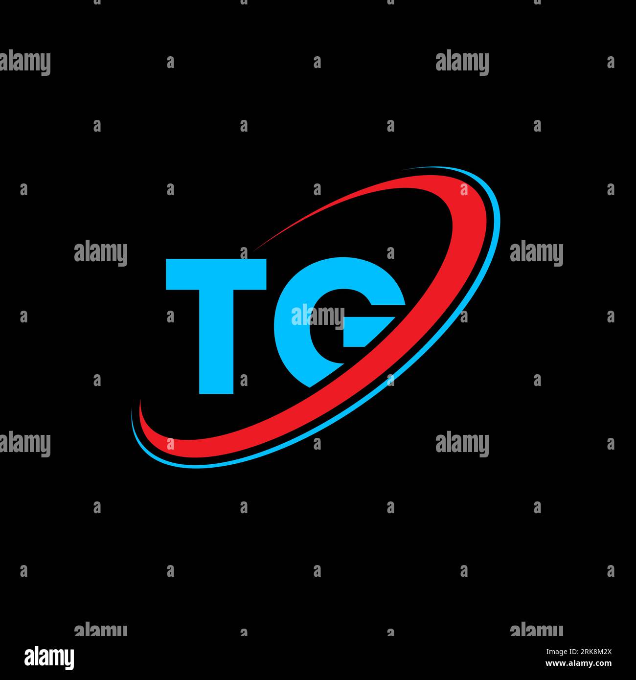 TG T G letter logo design. Initial letter TG linked circle uppercase ...