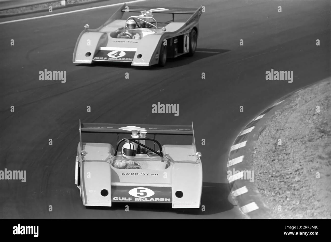 #5 Denny Hulme; Statred 2nd; Finished 1st; and #4 Peter Revson; Started ...