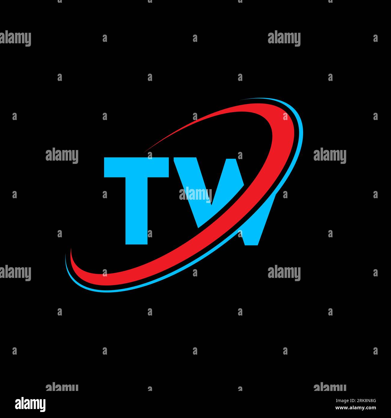 TW T W letter logo design. Initial letter TW linked circle uppercase ...