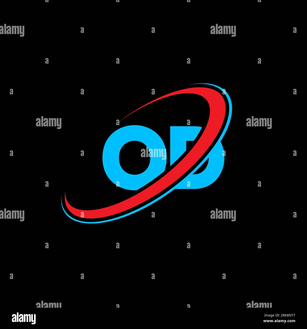 OD O D letter logo design. Initial letter OD linked circle uppercase ...