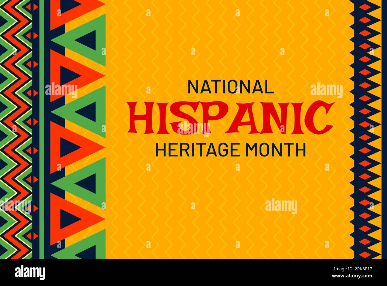 National Hispanic Heritage Month Festival Poster With Ethnic Ornament