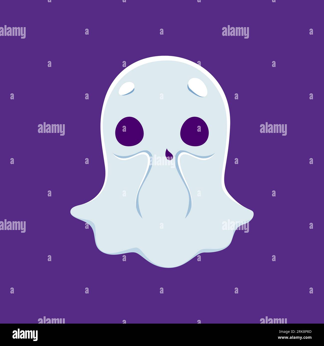 Cartoon cute kawaii halloween ghost monster character playfully saying ...