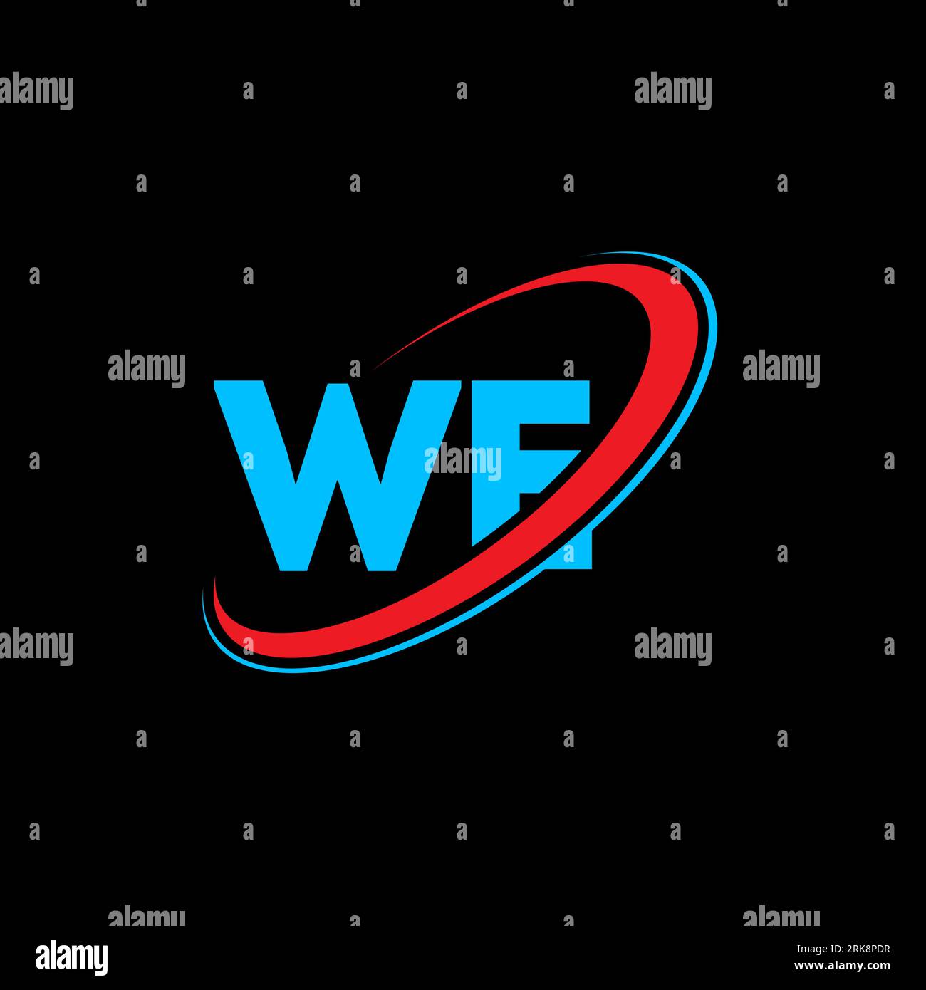 WE W E letter logo design. Initial letter WE linked circle uppercase ...