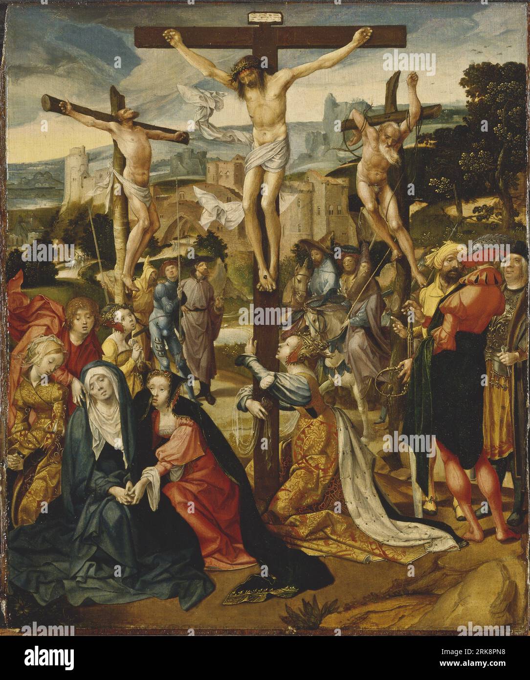 The Crucifixion between 1500 and 1527 by Cornelis Engebrechtsz Stock Photo - Alamy
