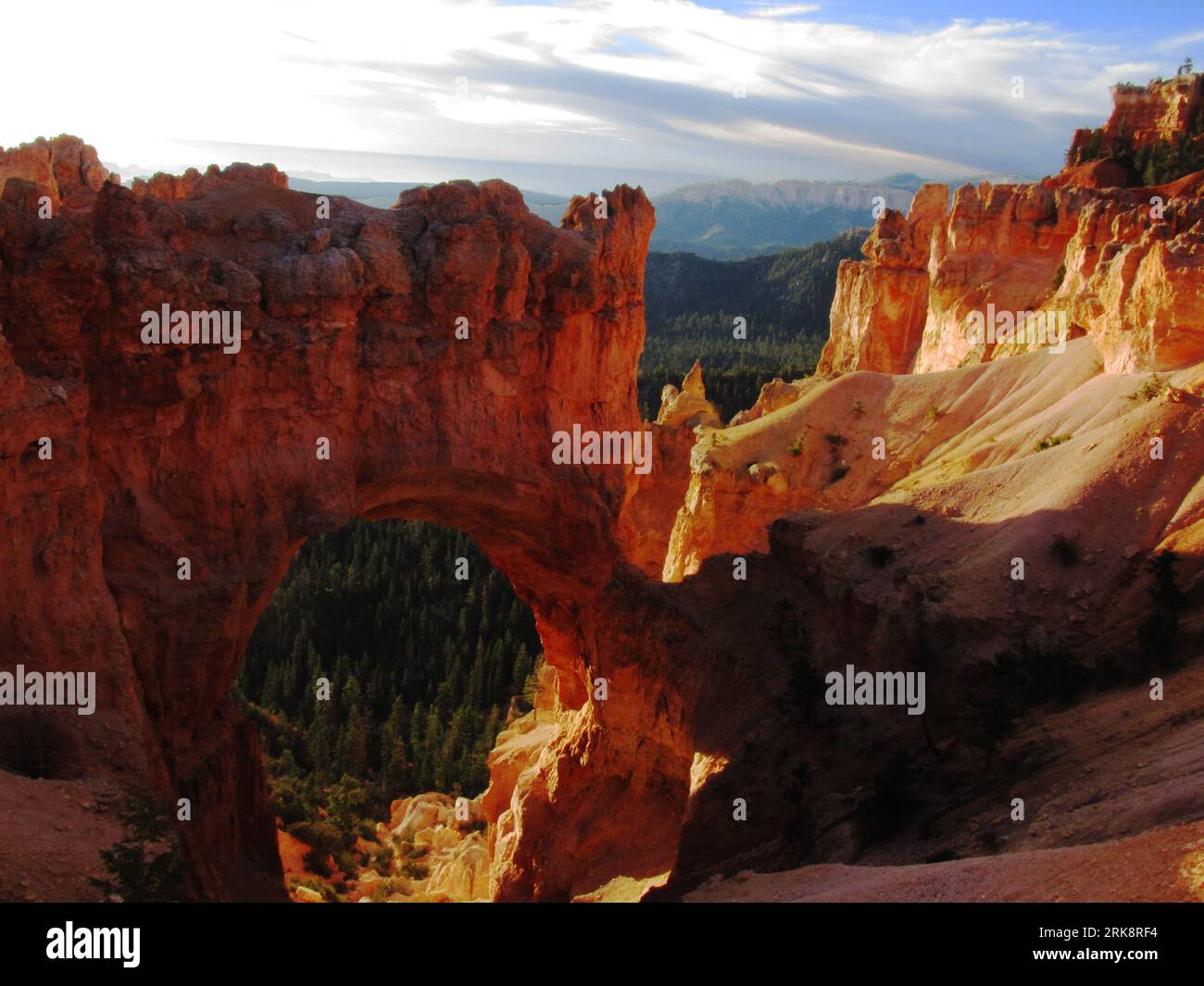 The Natural Bridge, one of the formations in Bryce Canyon, being ...