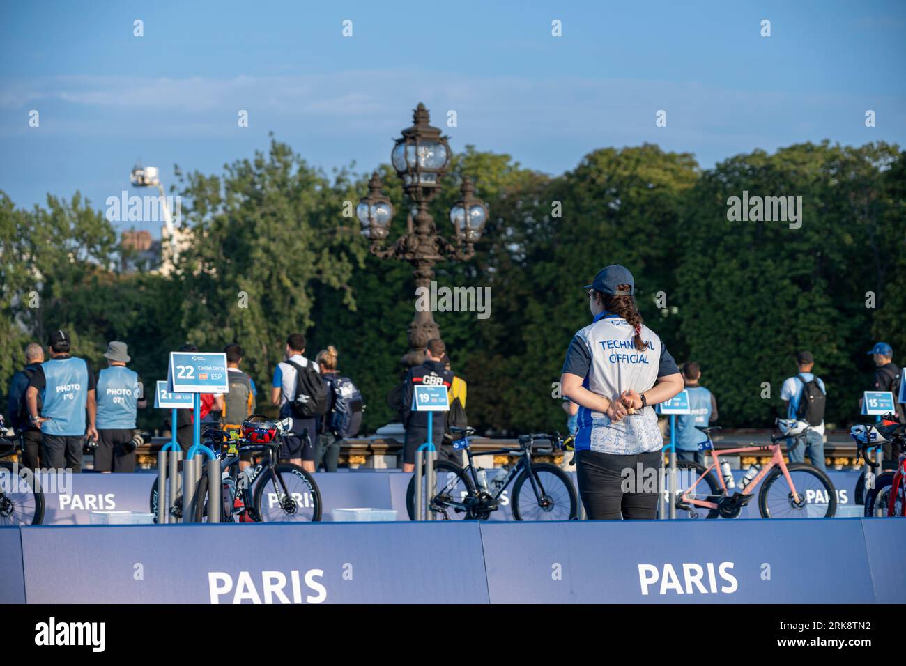 Paris, France - 08 17 2023: Paris 2024 triathlon test event. The ...