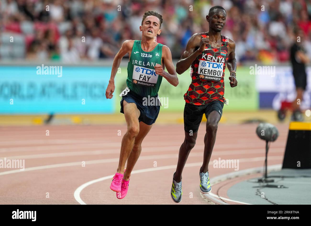 Ireland’s Brian Fay (left) and Kenya’s Cornelius Kemboi compete in the ...