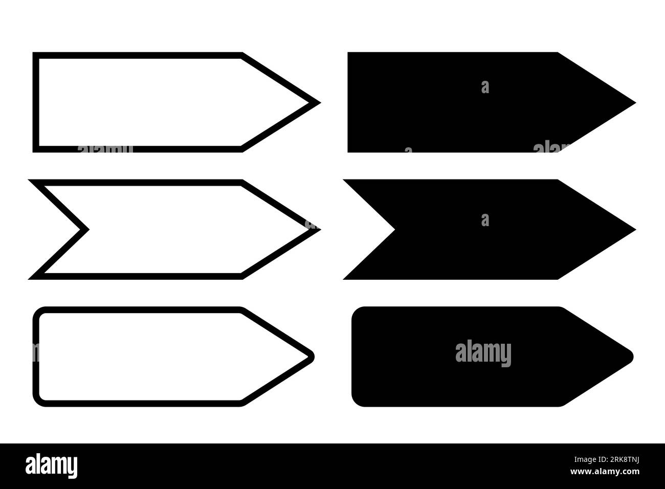 Arrows set simple hand drawn vector illustration, free form sign ...