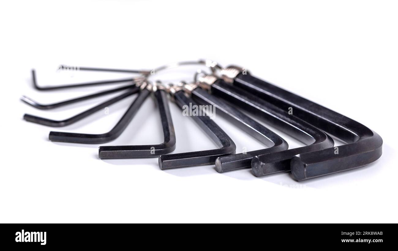 hex key wrench isolated on white background, hex key wrench isolated on ...