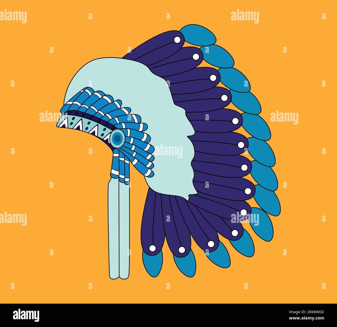 native american indian hat. vectors, illustration Stock Vector Image ...