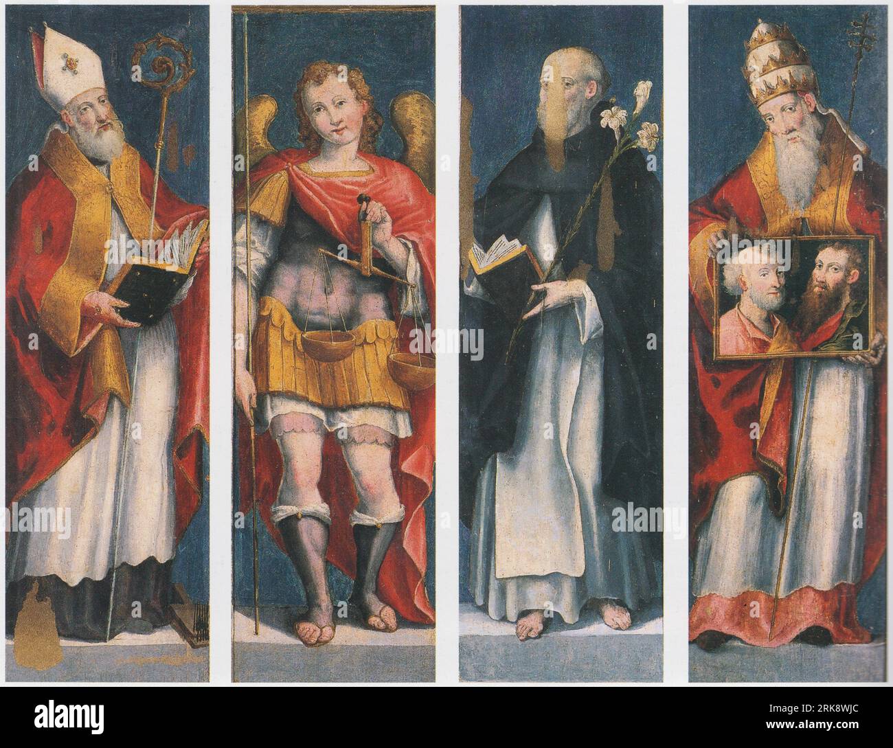 Sant'Agostino, san Michele Arcangelo, san Domenico e il beato Urbano V ...