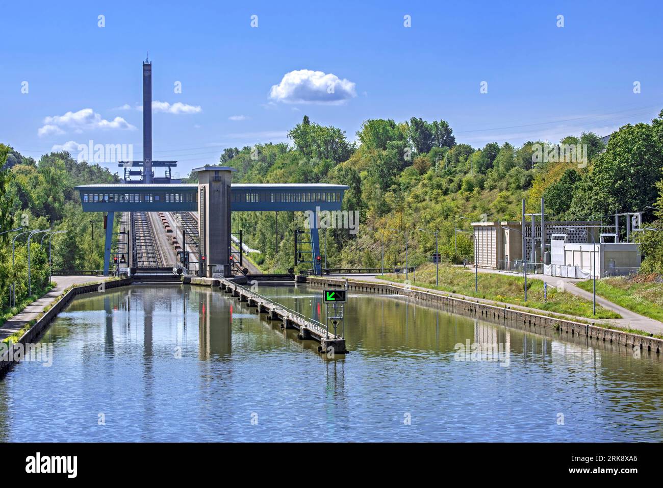 Ronquières Inclined Plane, boat lift / ship lift / lift lock on the ...