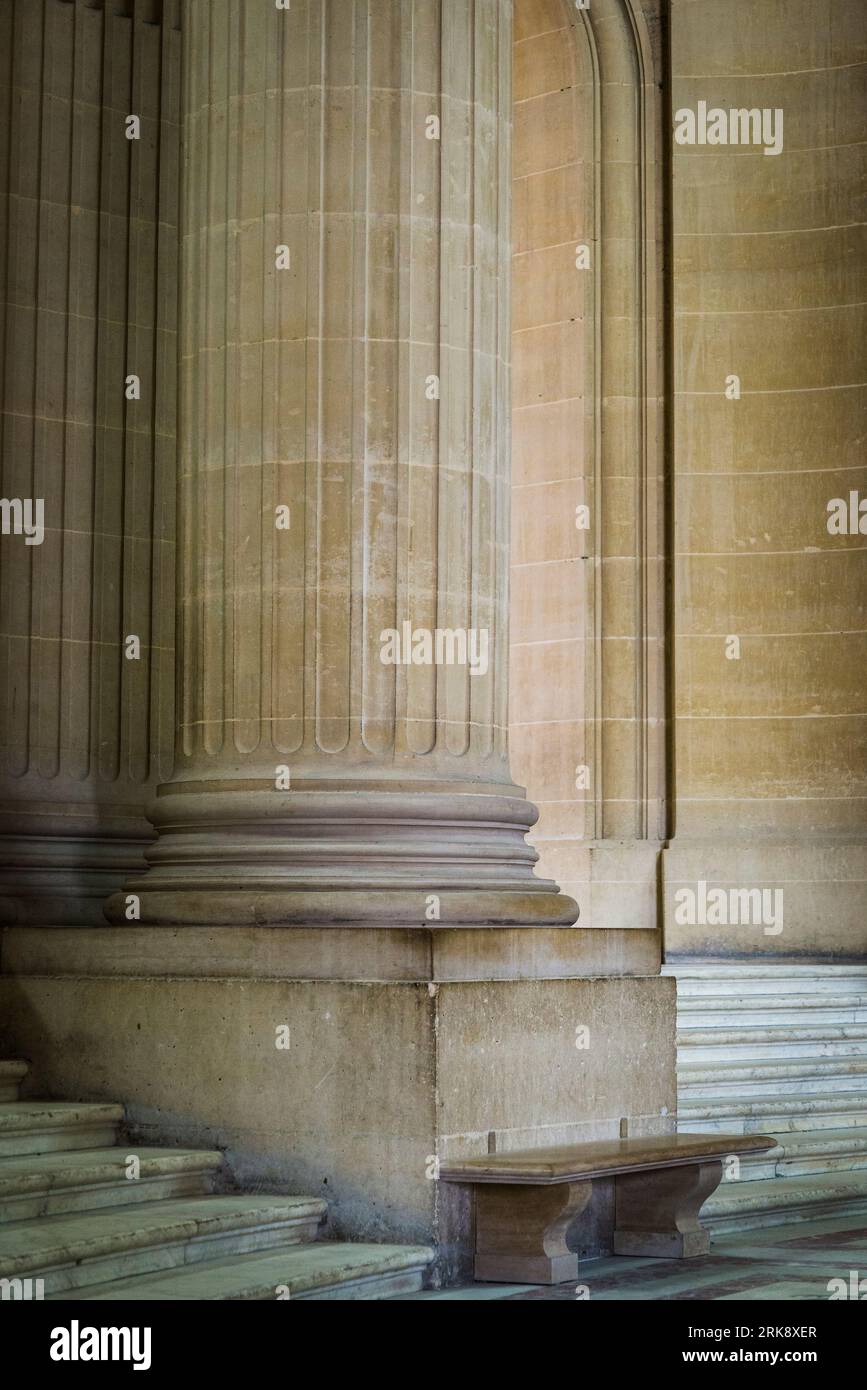 Architectural detail of neoclassical architecture, Paris, France Stock ...