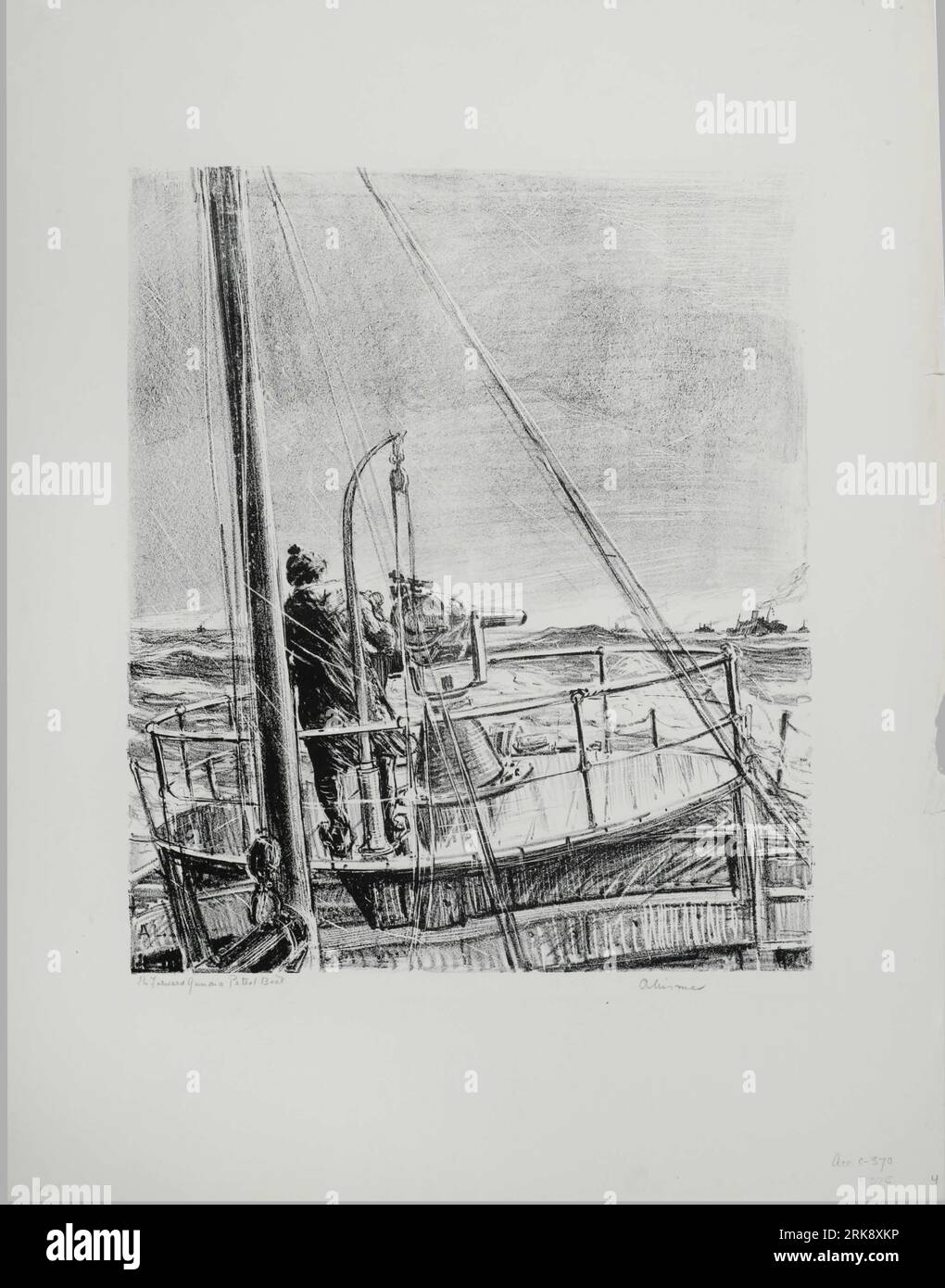 A Forward Gun on a Patrol Boat between 1917 and 1919 by Arthur Lismer ...