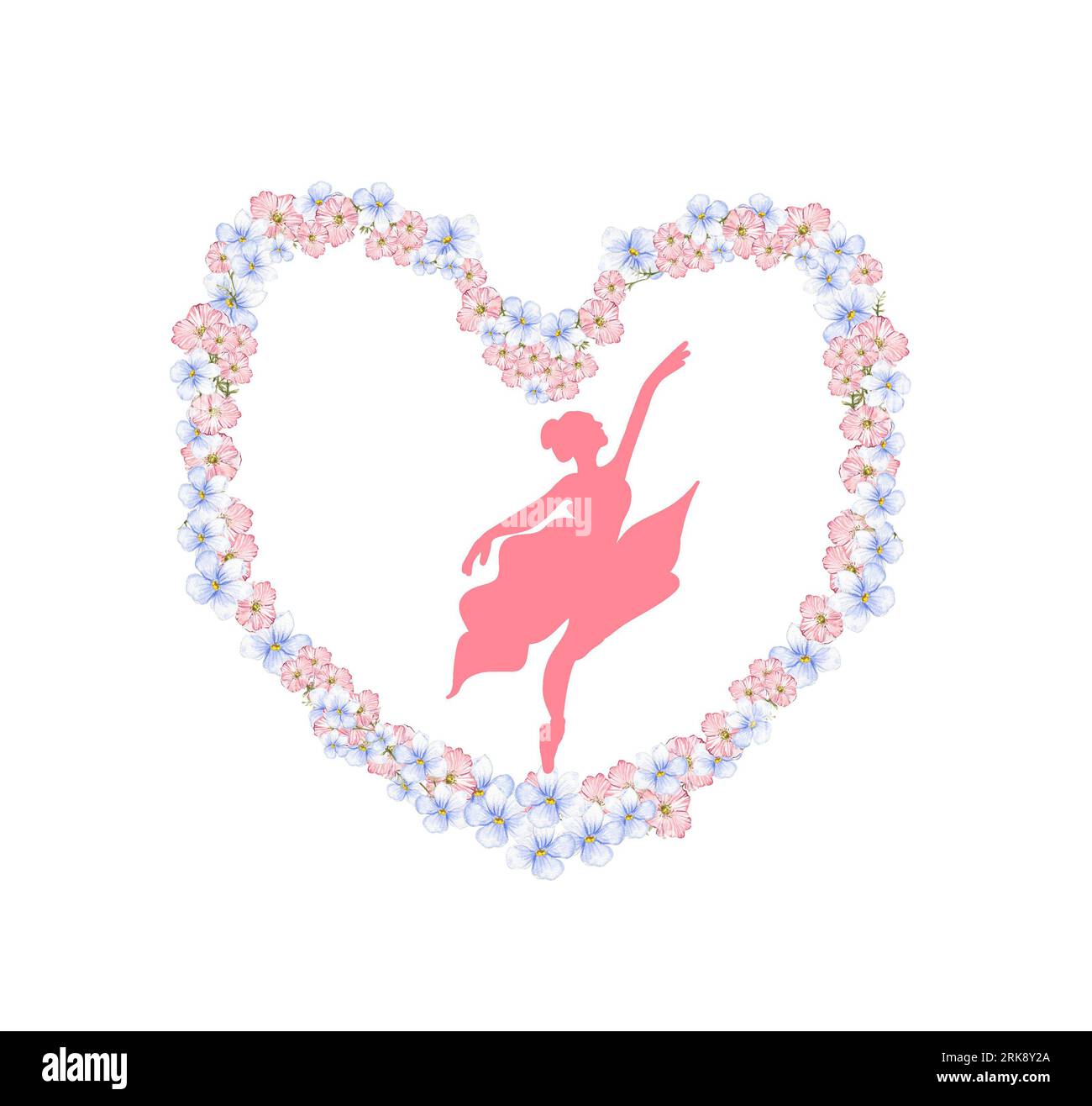 Dancing lady flower illustration hi-res stock photography and images ...