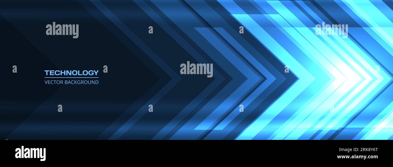 Abstract blue arrows movement high-speed futuristic technology background concept. Dynamic ...
