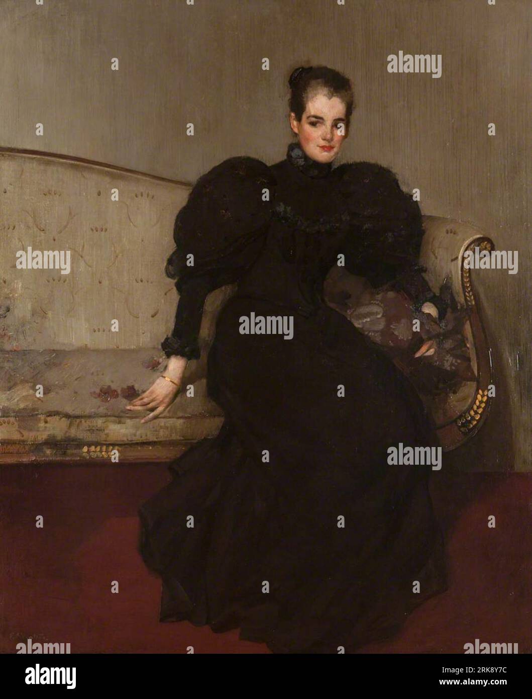 Mrs Helen Walton (1859-1945) 1893 by Edward Arthur Walton Stock Photo ...