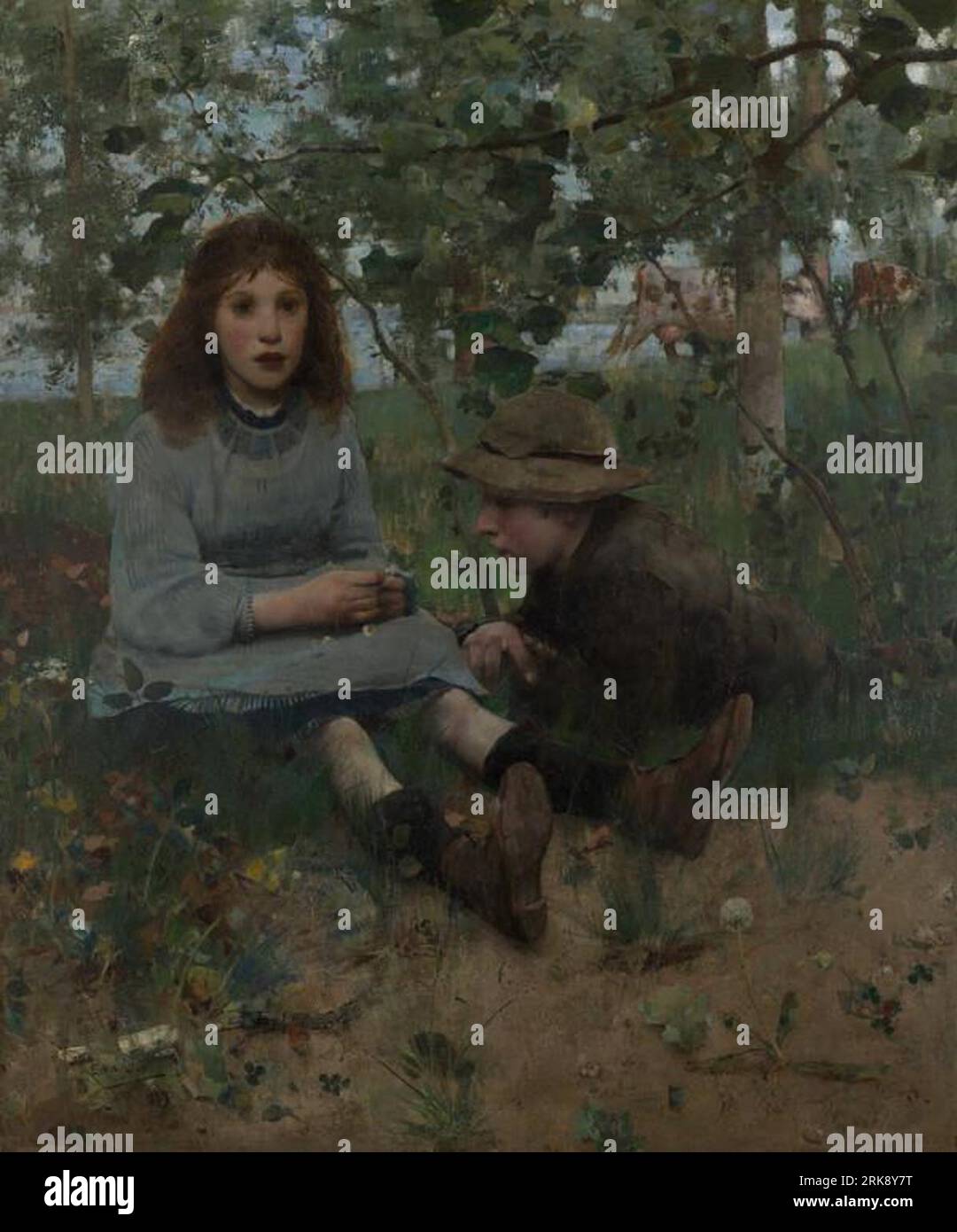 A Daydream 1885 by Edward Arthur Walton Stock Photo - Alamy