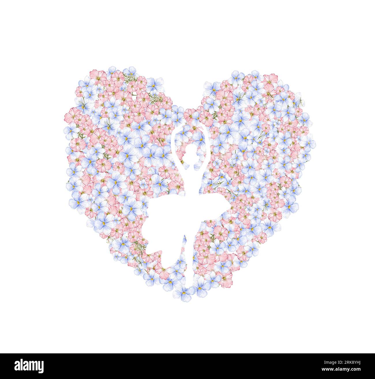 Dancing lady flower illustration hi-res stock photography and images ...